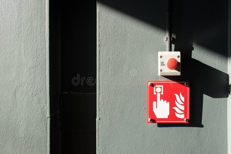 Fire alarm button stock photo. Image of rescue, hotel - 93556586