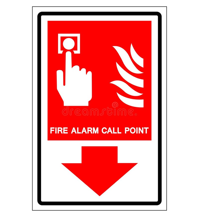 Fire Alarm Call Point Symbol Sign, Vector Illustration, Isolate on ...