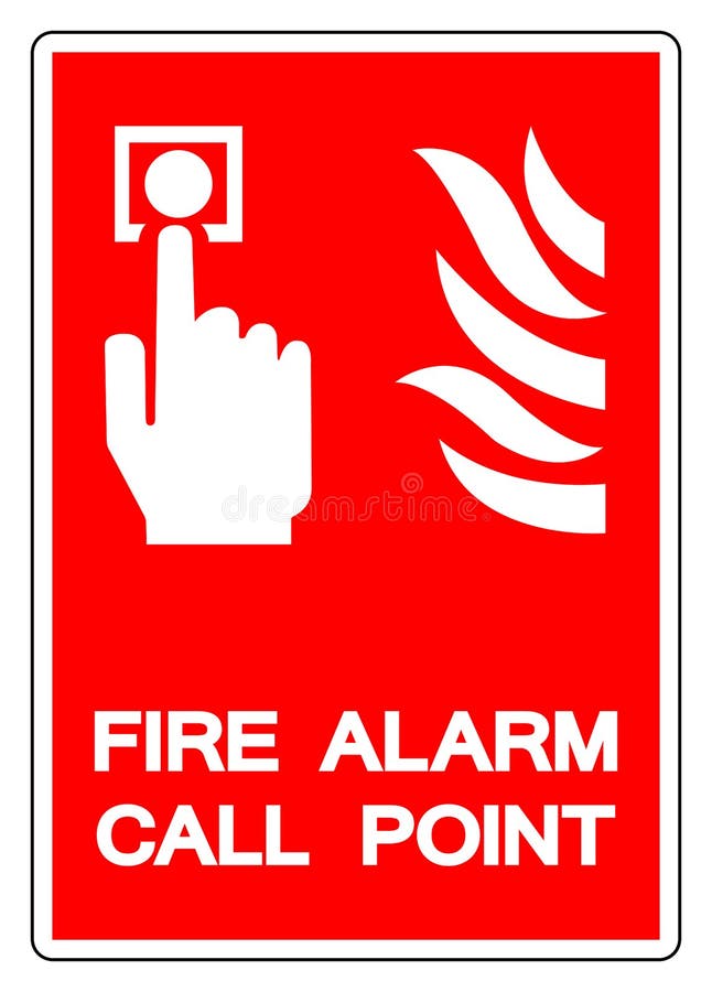 Fire Alarm Call Point Symbol Sign, Vector Illustration, Isolate on ...