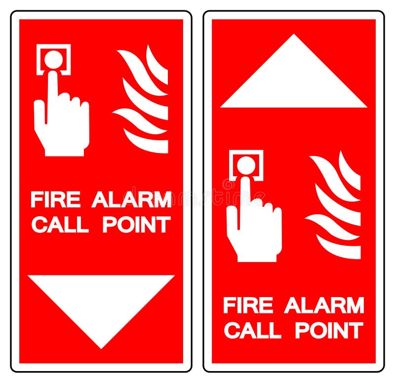 Fire Alarm Call Point Symbol Sign, Vector Illustration, Isolate on ...