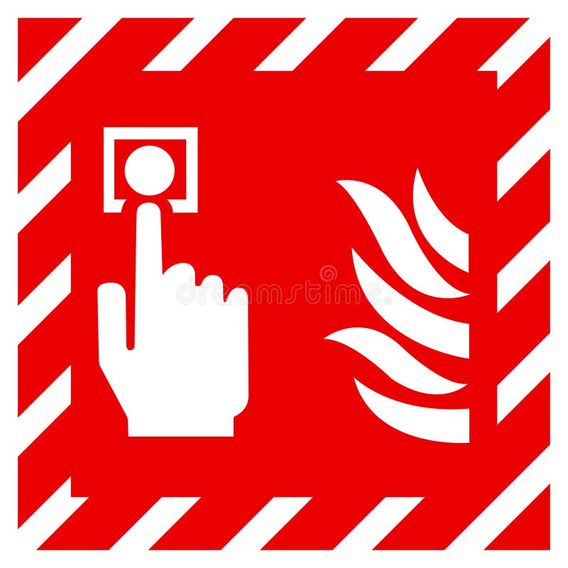 Fire Alarm Call Point Symbol Sign, Vector Illustration, Isolate on ...