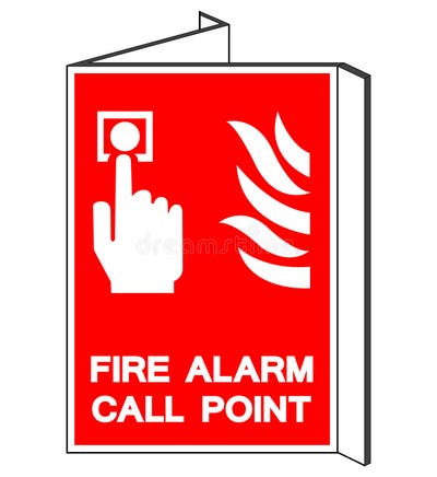 Fire Alarm Call Point Symbol Sign, Vector Illustration, Isolate on ...