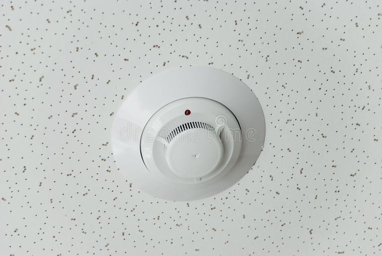 Fire alarm on the ceiling stock photo. Image of sign - 179809570