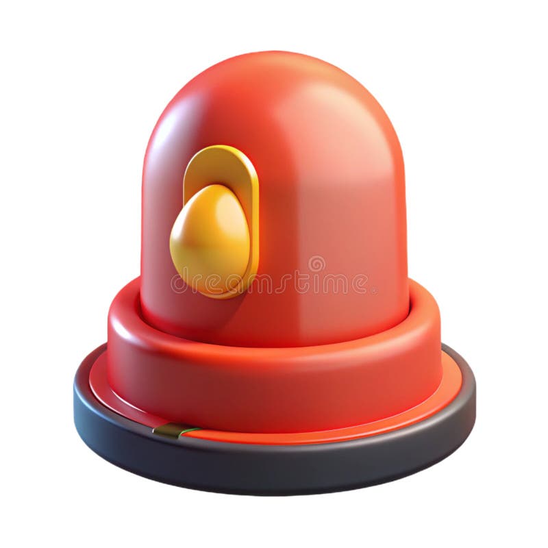 Fire Alarm 3D Icon stock illustration. Illustration of unique - 359121151
