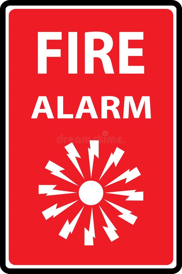 Fire alarm emergency signs stock vector. Illustration of protection ...