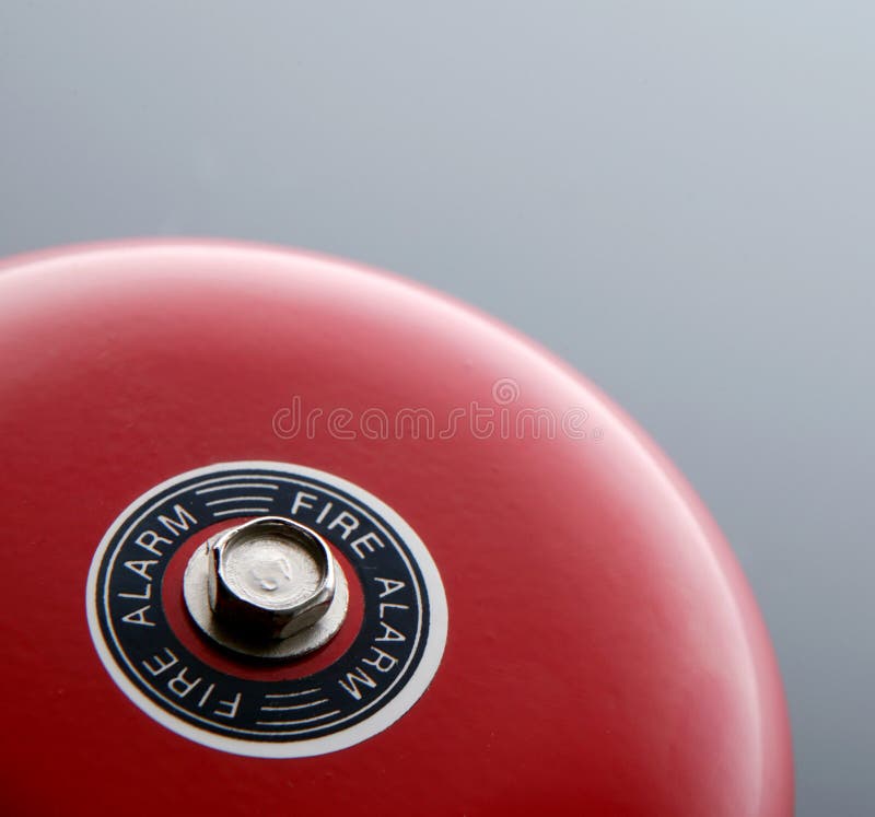 Fire Alarm with Gray Gradient Background Stock Image - Image of caution ...