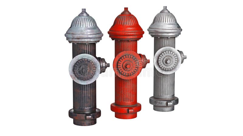 Fire Alarm Hydrant, Side View Stock Illustration - Illustration of fire ...