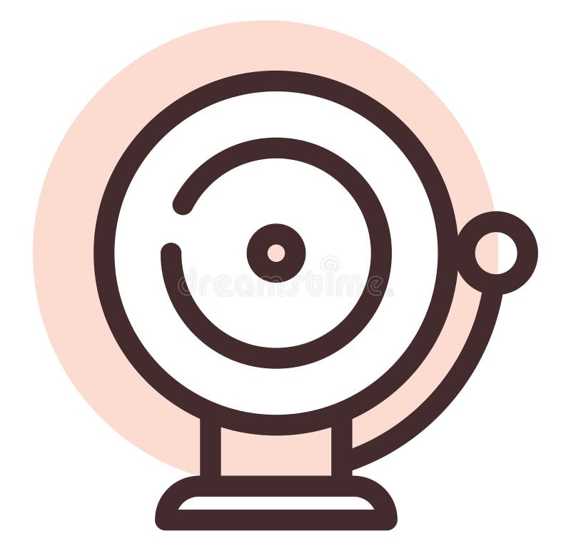 Fire alarm, icon stock vector. Illustration of equipment - 261385317