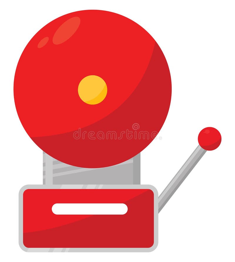 Fire alarm, icon stock vector. Illustration of sound - 261375808