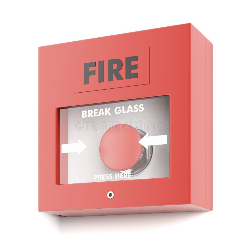 Fire Alarm Sign, Label with Hand Pulling Handle Stock Vector ...
