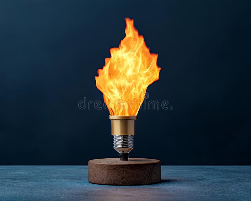 Fire Alarm Manual System. Creative Lamp Design Featuring Flame Effect ...