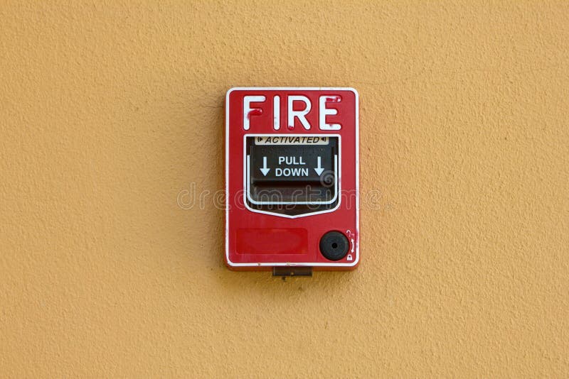 Fire Alarm Red Box Fire Safety Stock Image - Image of bulb, emergency ...