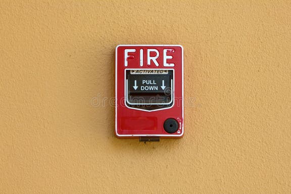 Fire Alarm Red Box Fire Safety Stock Image - Image of bulb, emergency ...
