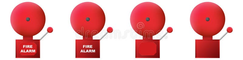 Fire Alarm School System Bell 3d Red Isolated Stock Vector ...