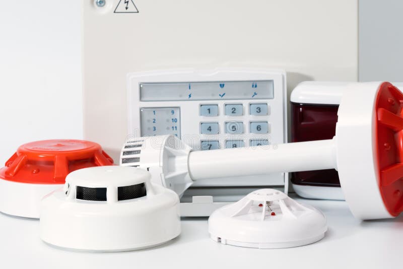 Fire Alarm Security. Fire Protection. Fire Safety System Construction. Stock Image - Image of ...