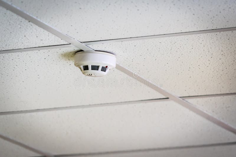 Fire Alarm Sensor on the Ceiling. Place for Your Text Stock Image ...