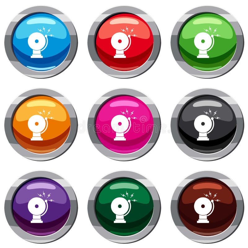 Fire Alarm Icon, Flat Style Stock Vector - Illustration of danger ...