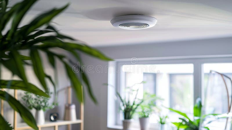 Fire Alarm and Smoke Detector. Home Safety Device Setup at Home Hotel ...