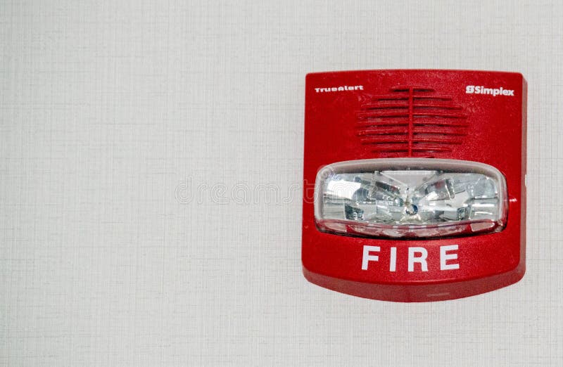 Fire Alarm. Strobe Light To Alert in Case of Fire Stock Image - Image ...