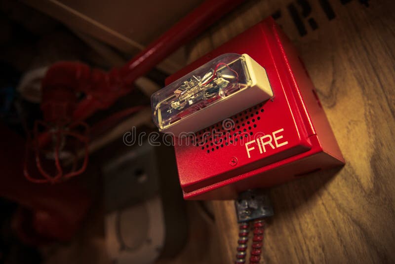 Fire Alarm with Strobe stock image. Image of protection - 51810039
