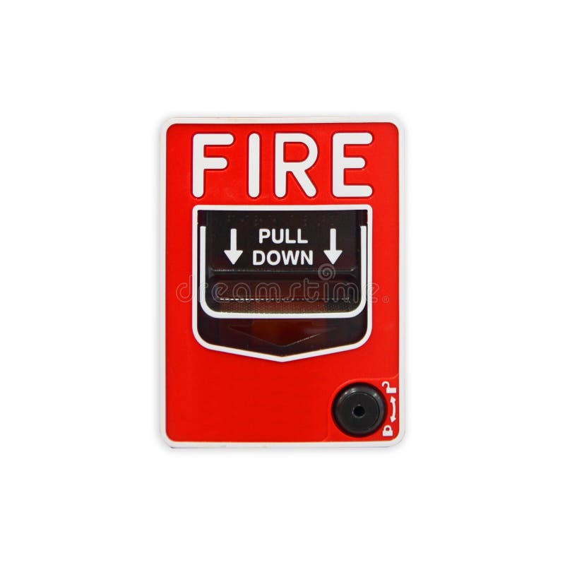 Fire Alarm Switch Box. Pull Down To Activated the Alarm. Stock Photo ...