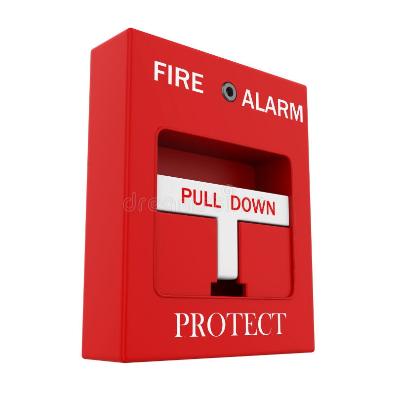 Fire Alarm Switch Isolated stock illustration. Illustration of render ...