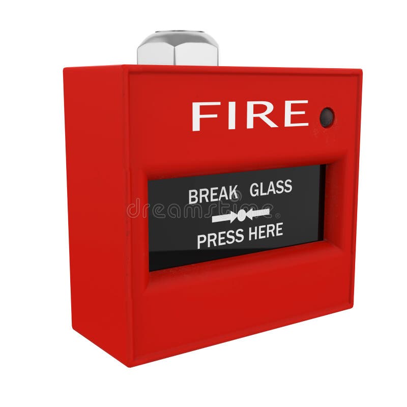 Fire Alarm Switch Isolated stock illustration. Illustration of render ...