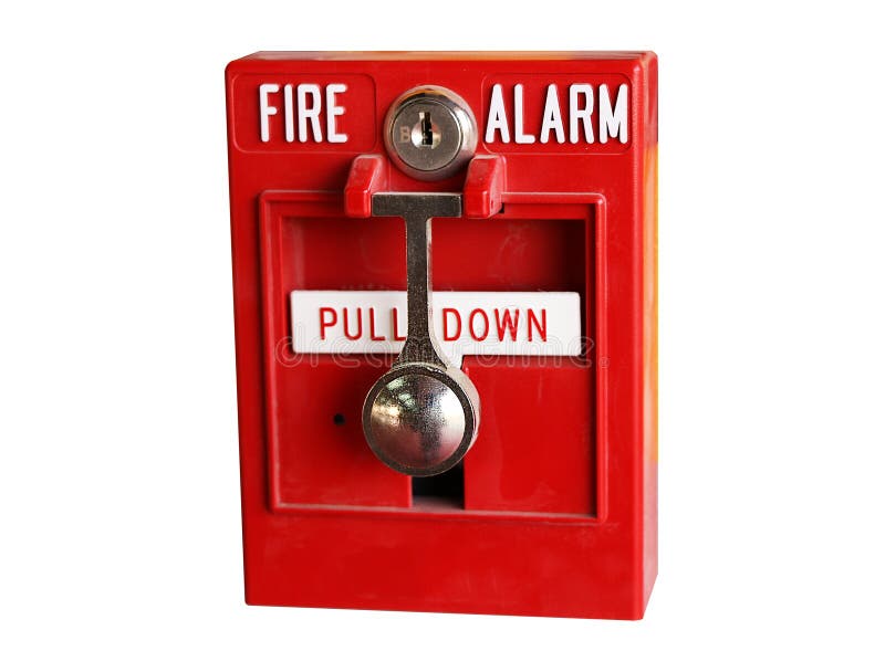 Fire Alarm Switch Isolated on Wall, Fire Alarm System. Stock Photo ...