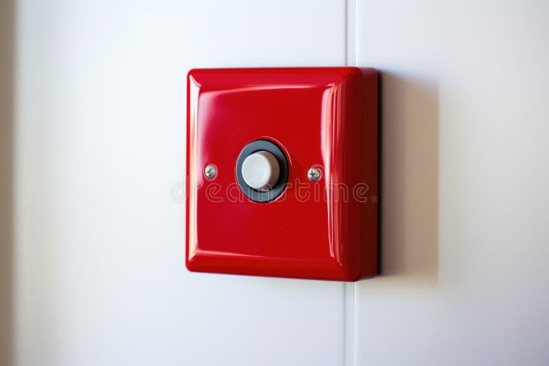 Fire Alarm Switch on a Polished Wall Stock Image - Image of equipment ...