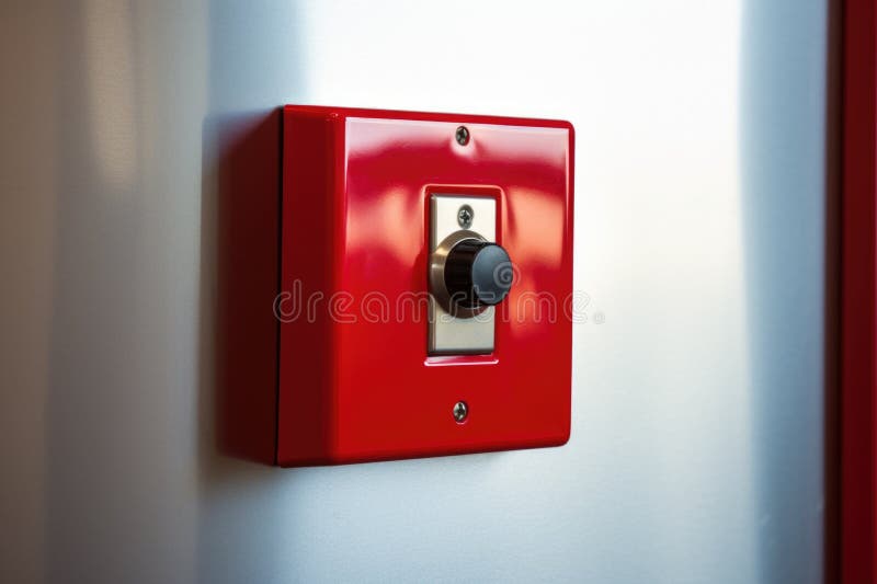 Fire Alarm Switch on a Polished Wall Stock Photo - Image of fire ...