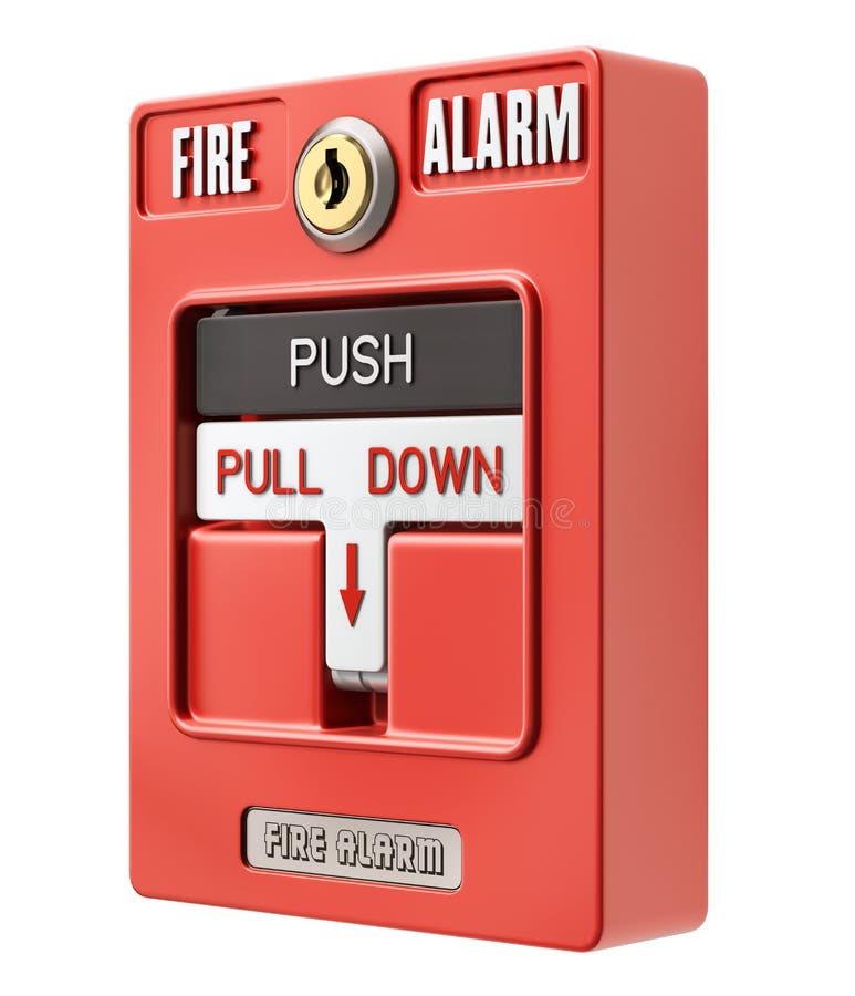 Fire Alarm Switch with Push an Pull Button Stock Illustration ...