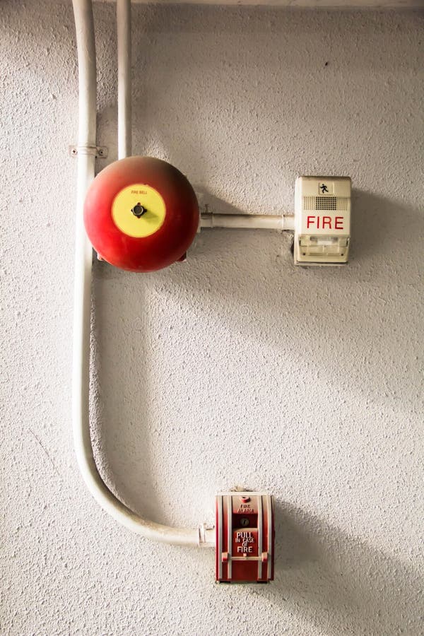 Fire Alarm Switch On The Wall Stock Image - Image of panic, office ...