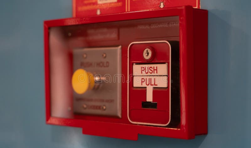 Fire Alarm Switch on Wall. Emergency Alarm Button Installed in a ...