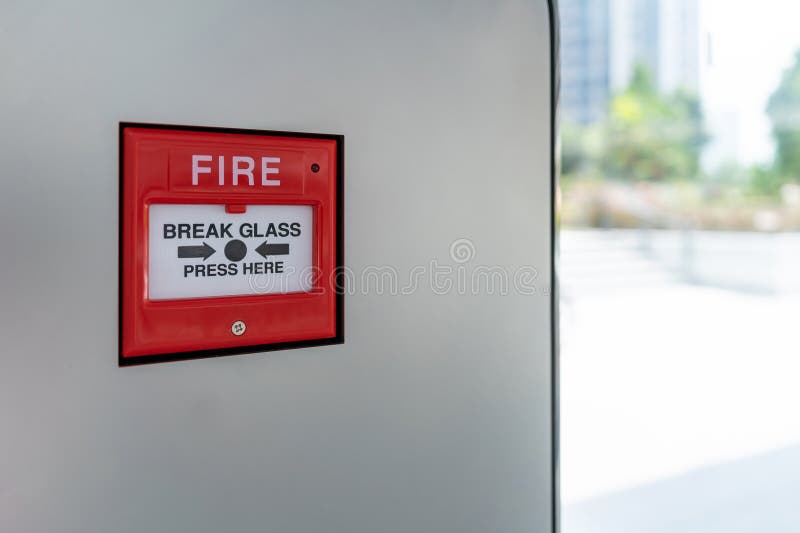 Fire Alarm Switch on the Wall in Shopping Mall Stock Photo - Image of ...