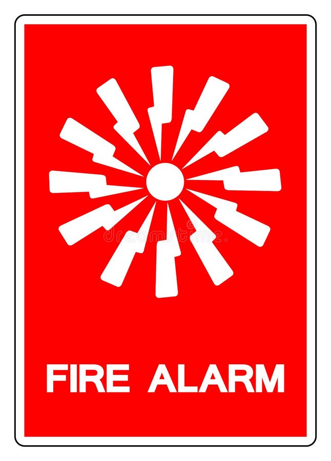 Fire Alarm Symbol Sign, Vector Illustration, Isolate on White ...