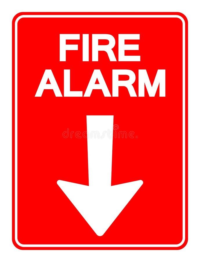 Fire Alarm Symbol Sign, Vector Illustration, Isolate on White ...