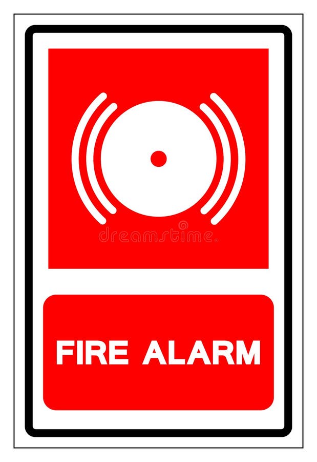 Fire Alarm Symbol Sign, Vector Illustration, Isolate on White ...