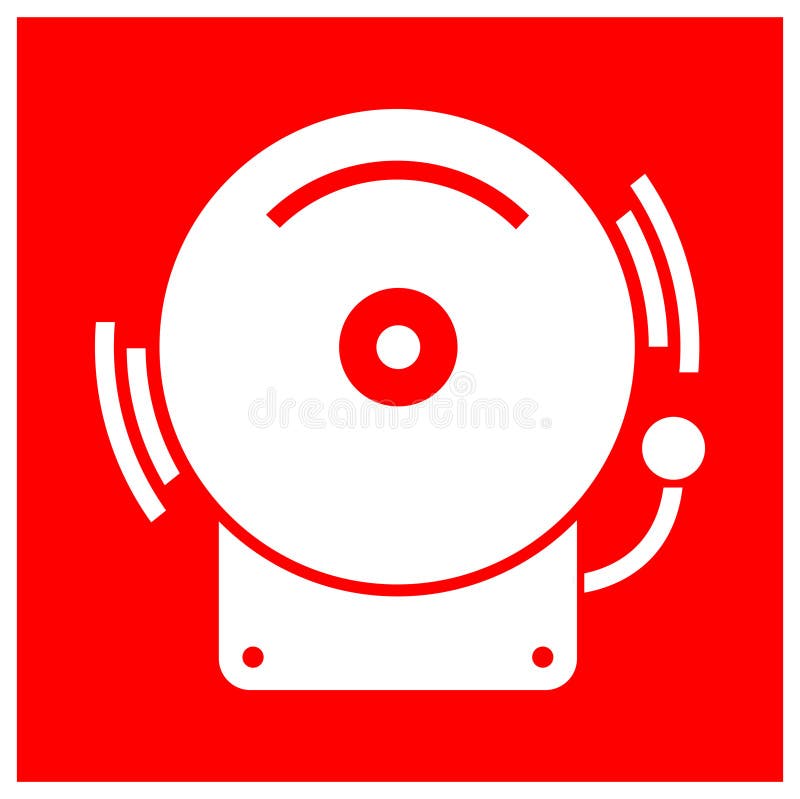 Fire Alarm Symbol Sign, Vector Illustration, Isolate on White ...