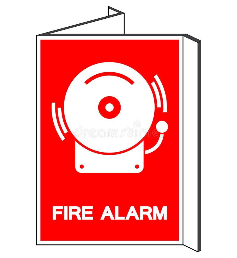 Fire Alarm Symbol Sign, Vector Illustration, Isolate on White ...