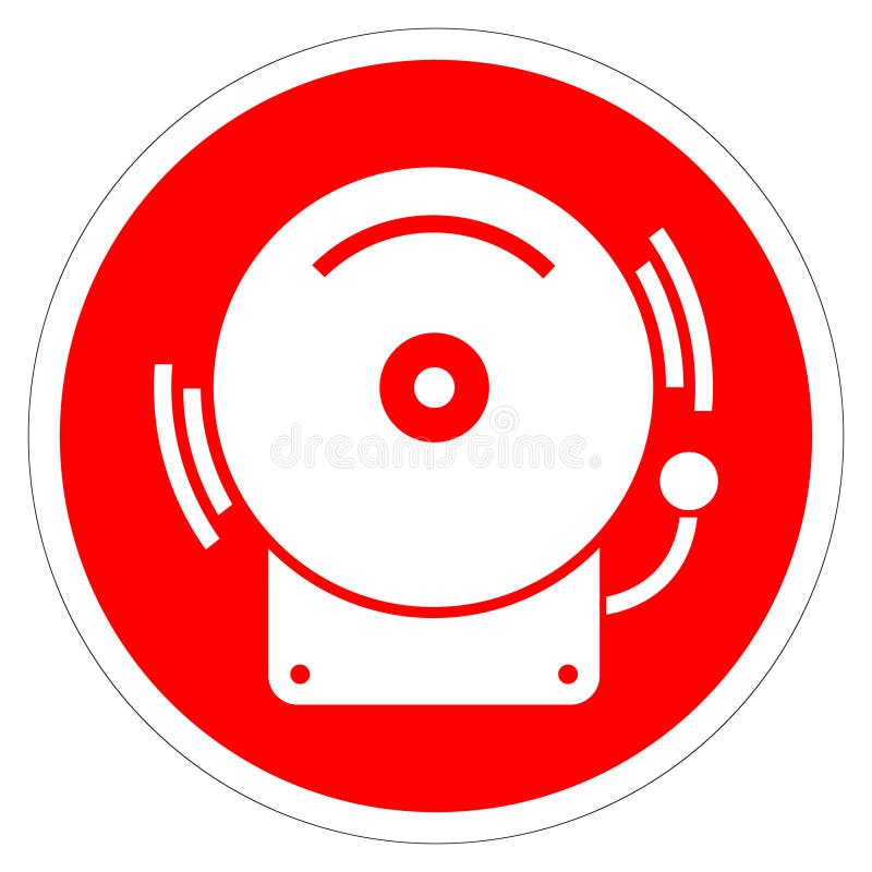 Fire Alarm Symbol Sign, Vector Illustration, Isolate on White ...