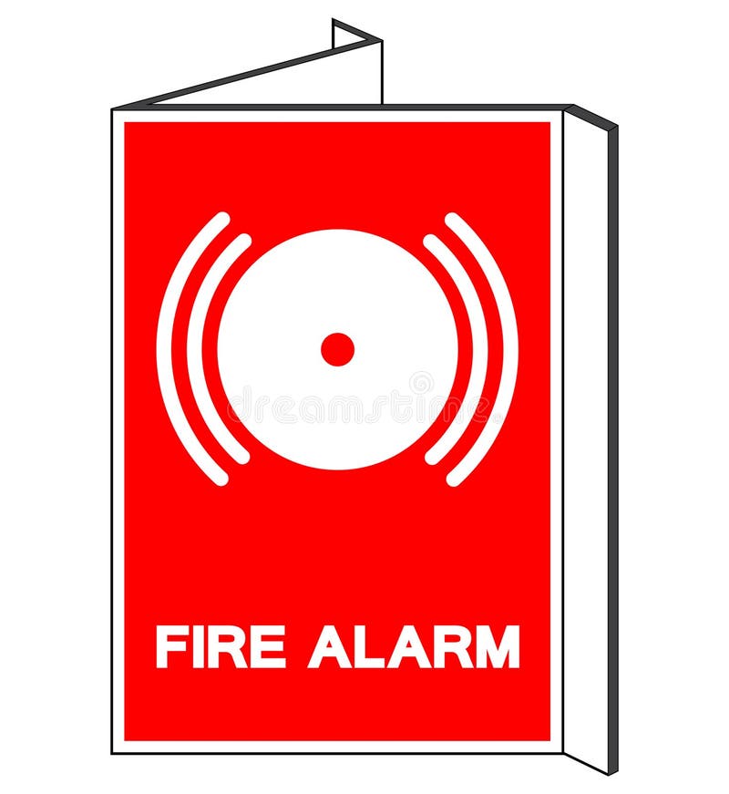 Fire Alarm Symbol Sign, Vector Illustration, Isolate on White ...