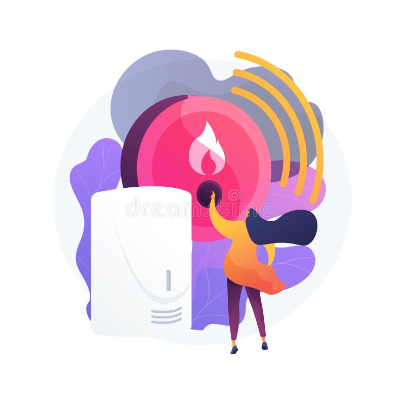 Fire Alarm System Abstract Concept Vector Illustration. Stock Vector ...