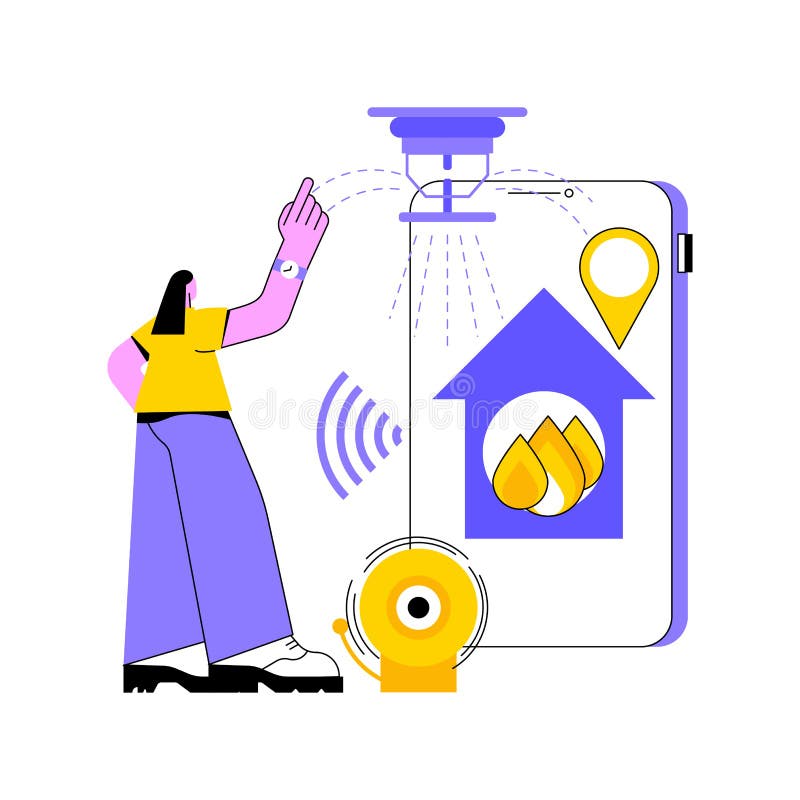 Fire Alarm System Abstract Concept Vector Illustration. Stock Vector ...