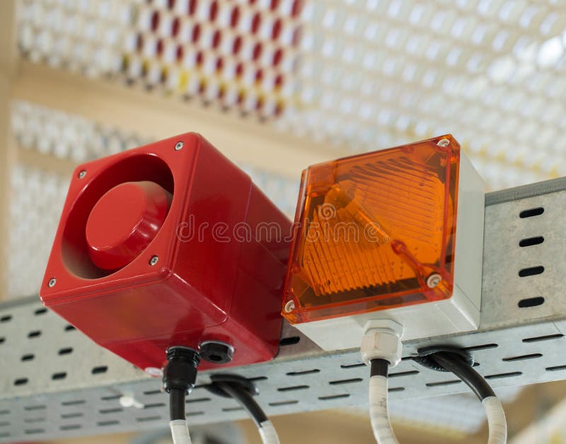 The Fire Alarm System. the Combination of Sound and Light Alert Stock ...