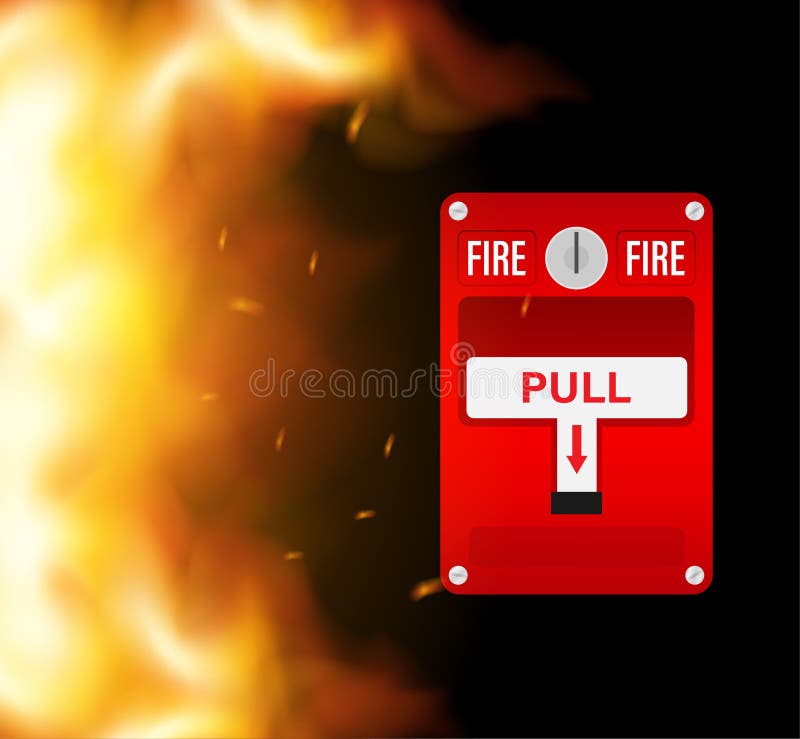 Fire Alarm System. Fire Equipment. Vector Illustration Stock Vector ...