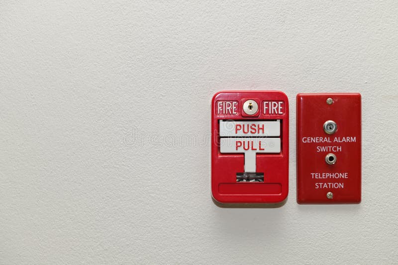Fire Alarm System. Pull Danger Fire Safety Box Stock Image - Image of ...