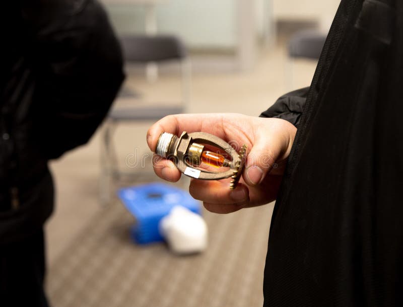 Security Guards are Learning How To Use Fire Alarm Panel Stock Image ...