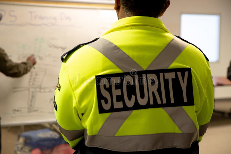 Security Guards are Learning How To Use Fire Alarm Panel Stock Photo ...