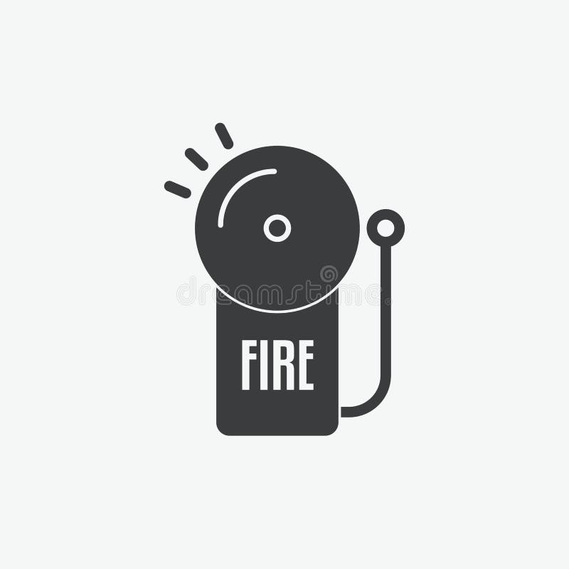 Fire Alarm Vector Icon stock vector. Illustration of detector - 240425593