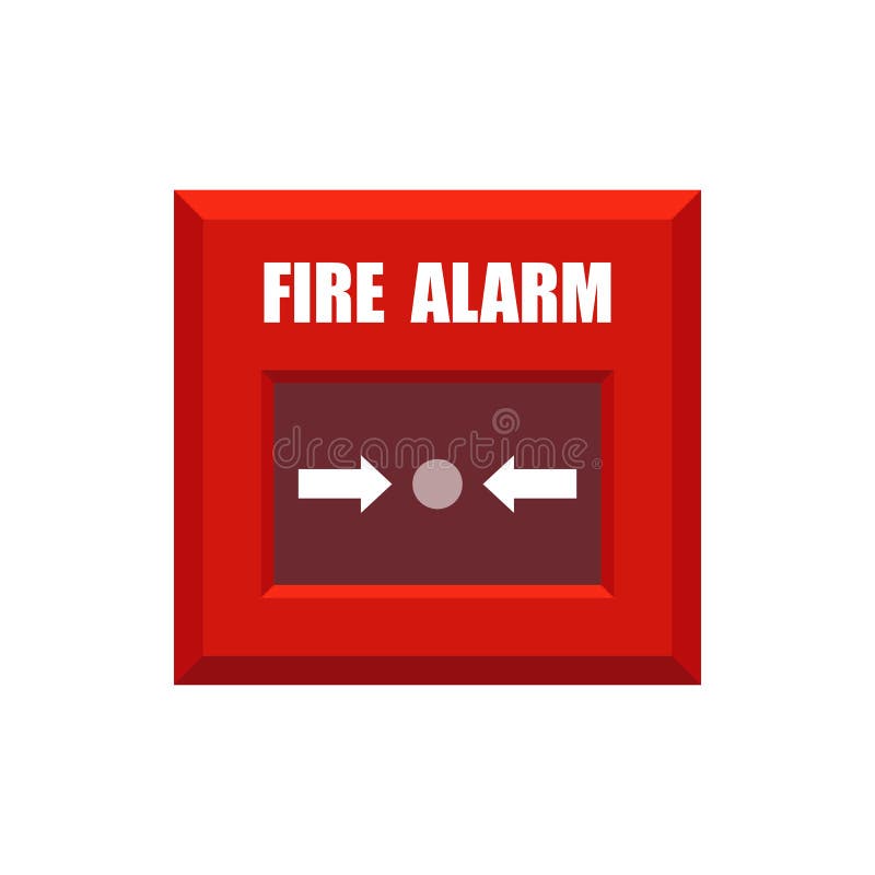 Fire Alarm Vector Illustration Isolated Stock Vector - Illustration of ...